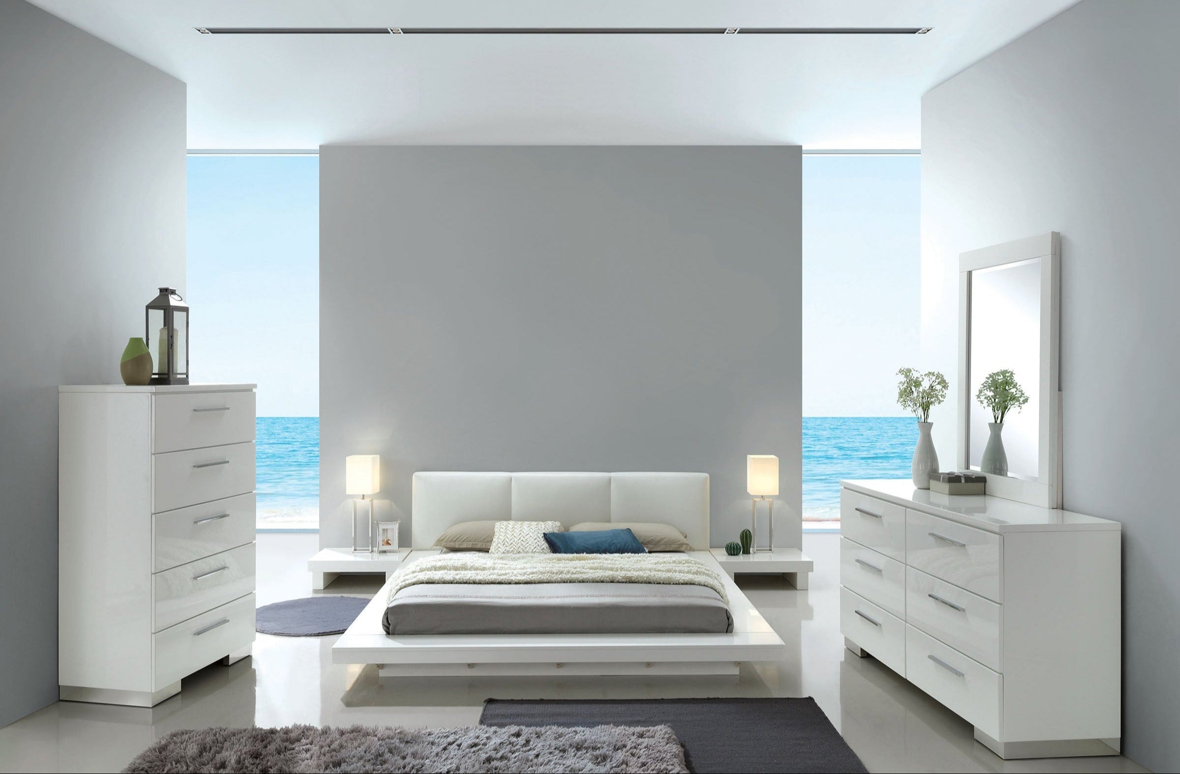 Christie Contemporary Platform Bed Frame or 4-Piece Bedroom Set – BonaNest